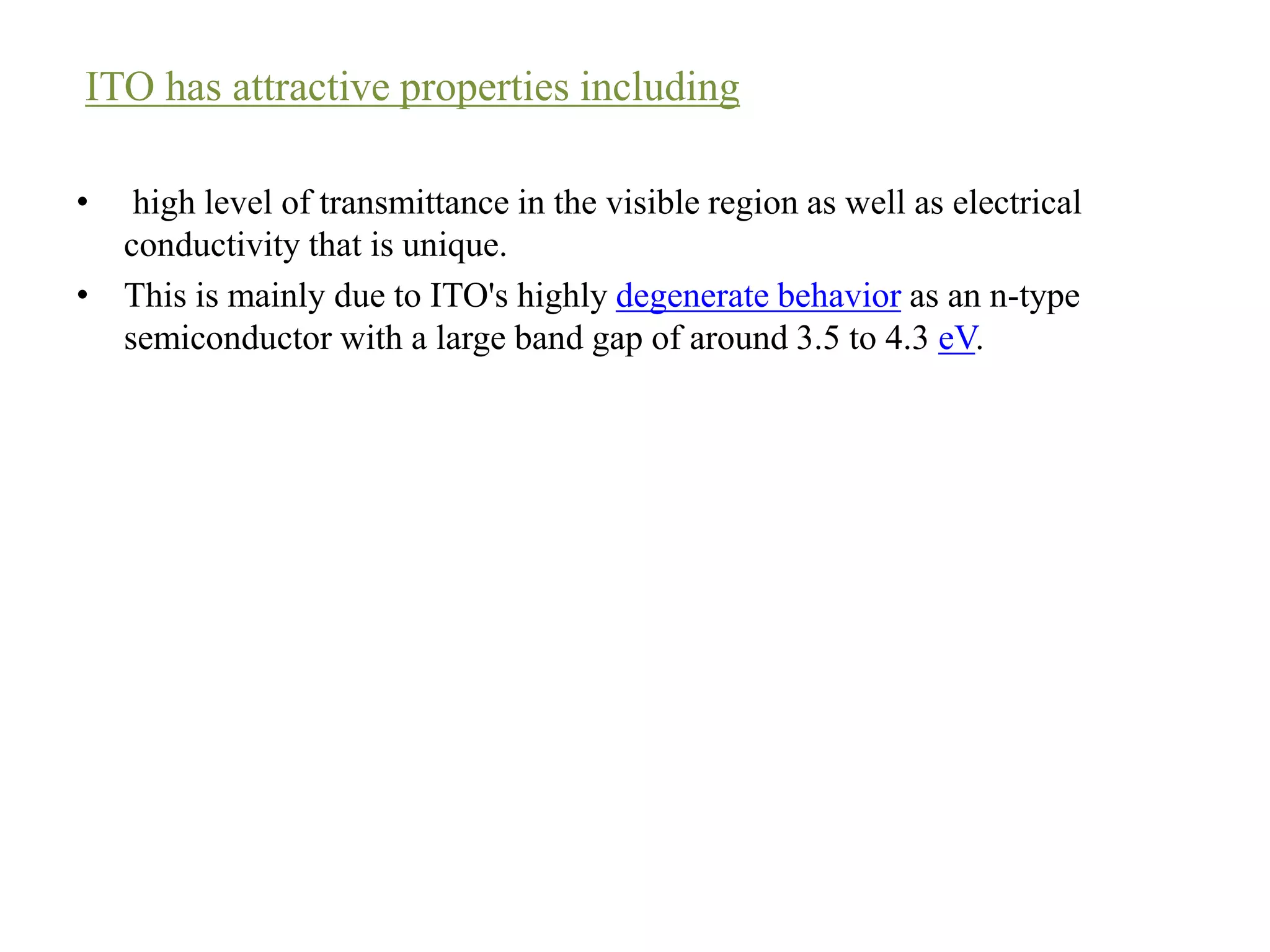 ITO (indium tin Oxide) & FTO (fluorine doped tin oxide ) | PPTX