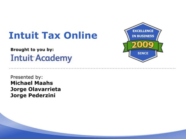Intuit Tax Online for TY13 | PPT