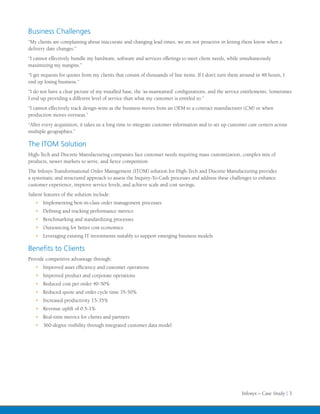 Infosys – Hi Tech Order Management Distribution Planning Solution ...