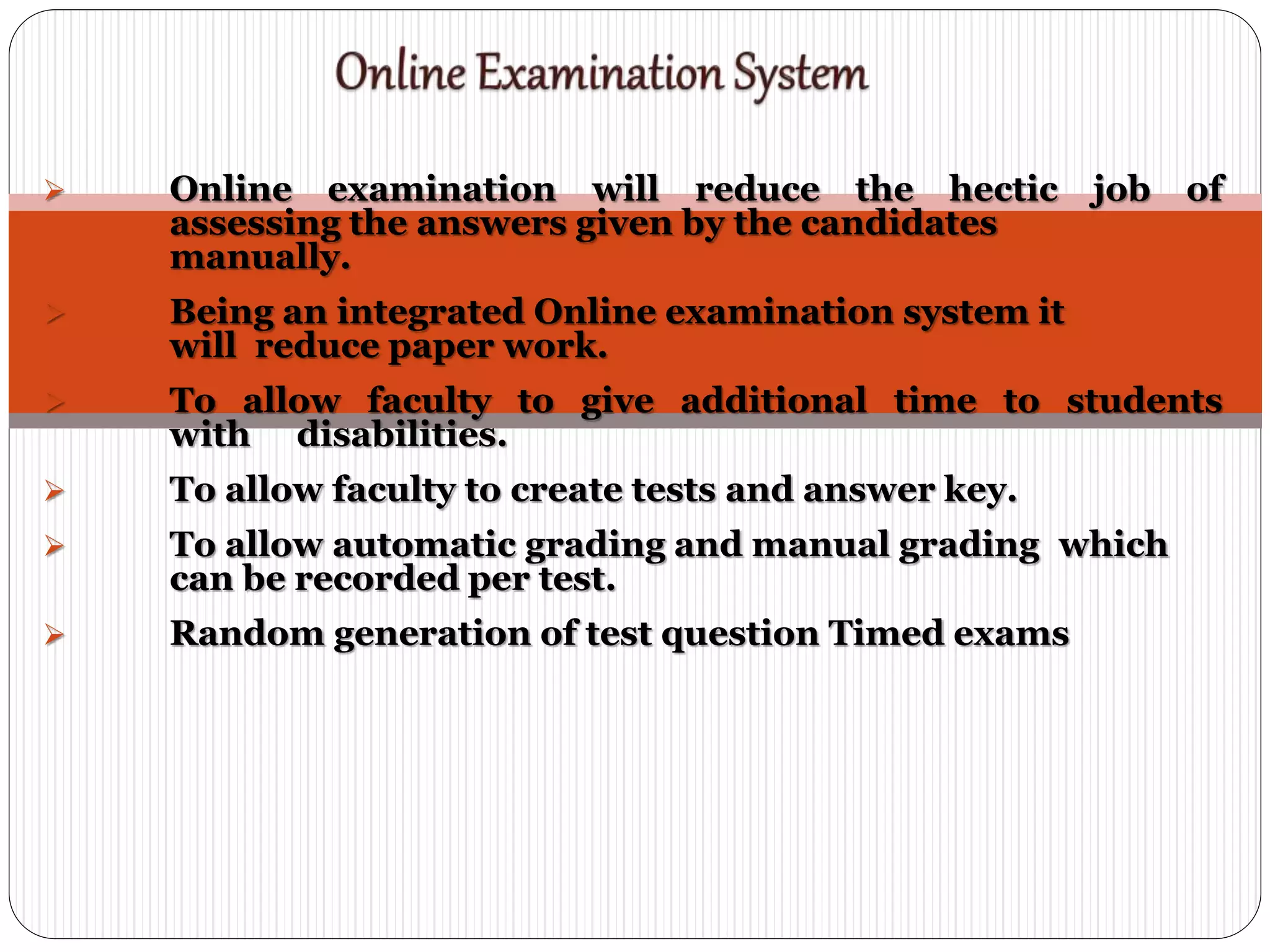 Online Exam System | PPT