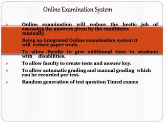 Online Exam System | PPT