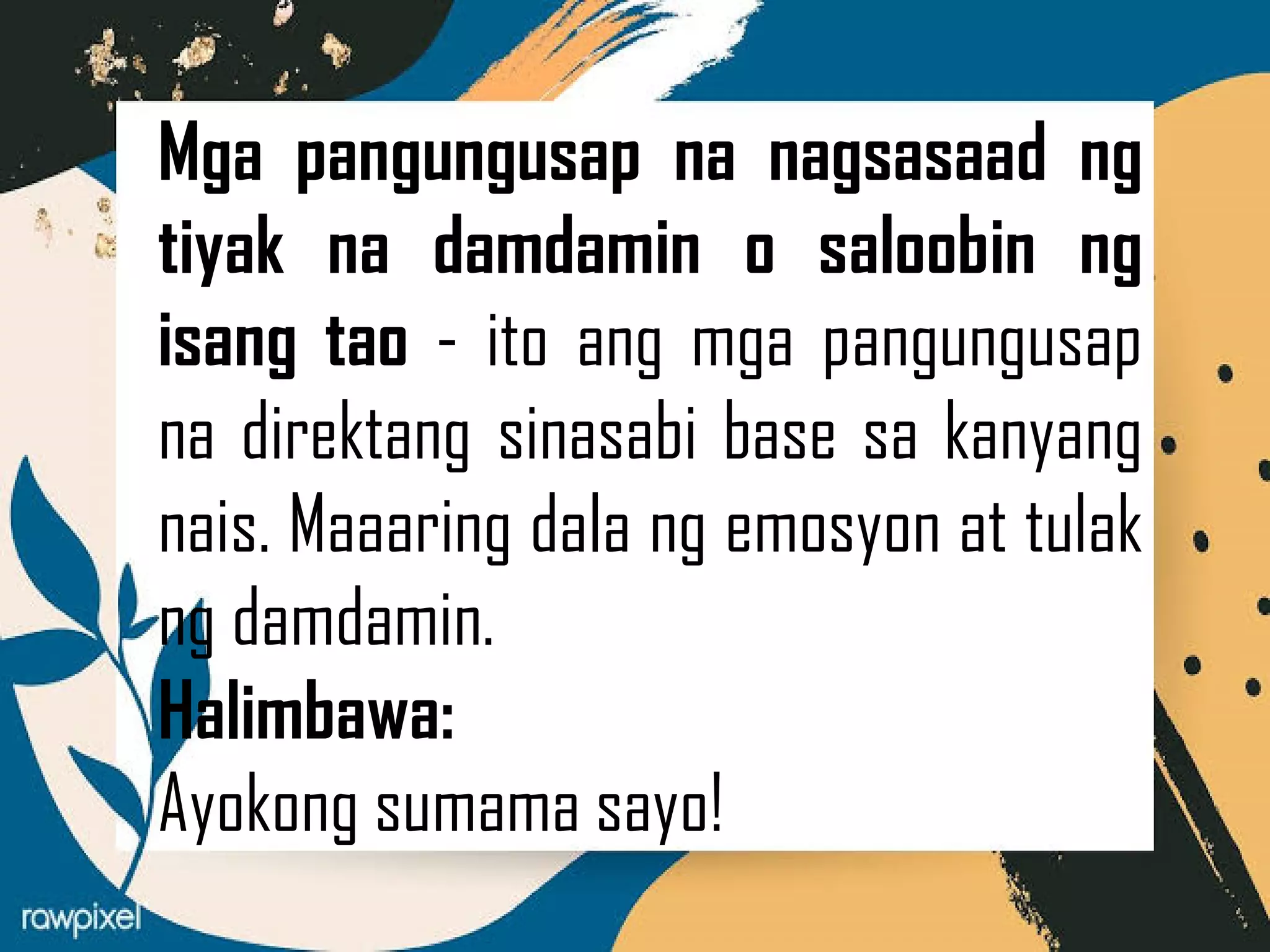 Pagsasaad ng Saloobin at Damdamin | PDF