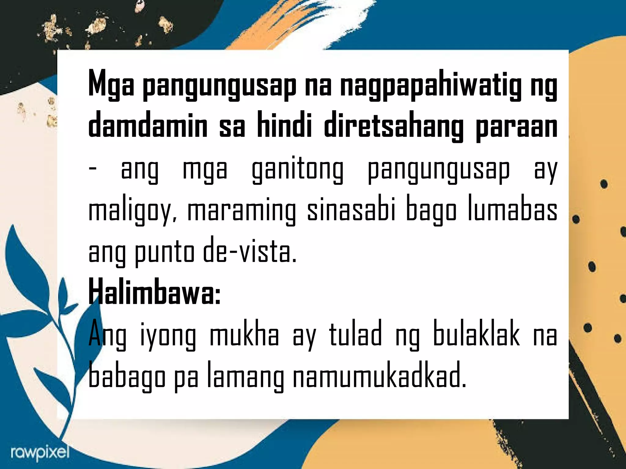 Pagsasaad ng Saloobin at Damdamin | PDF
