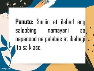 Pagsasaad ng Saloobin at Damdamin | PDF