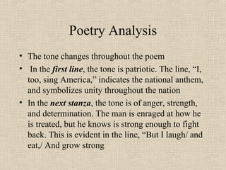 I too and langston hughes life | PPT