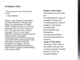 Langston Hughes I Too