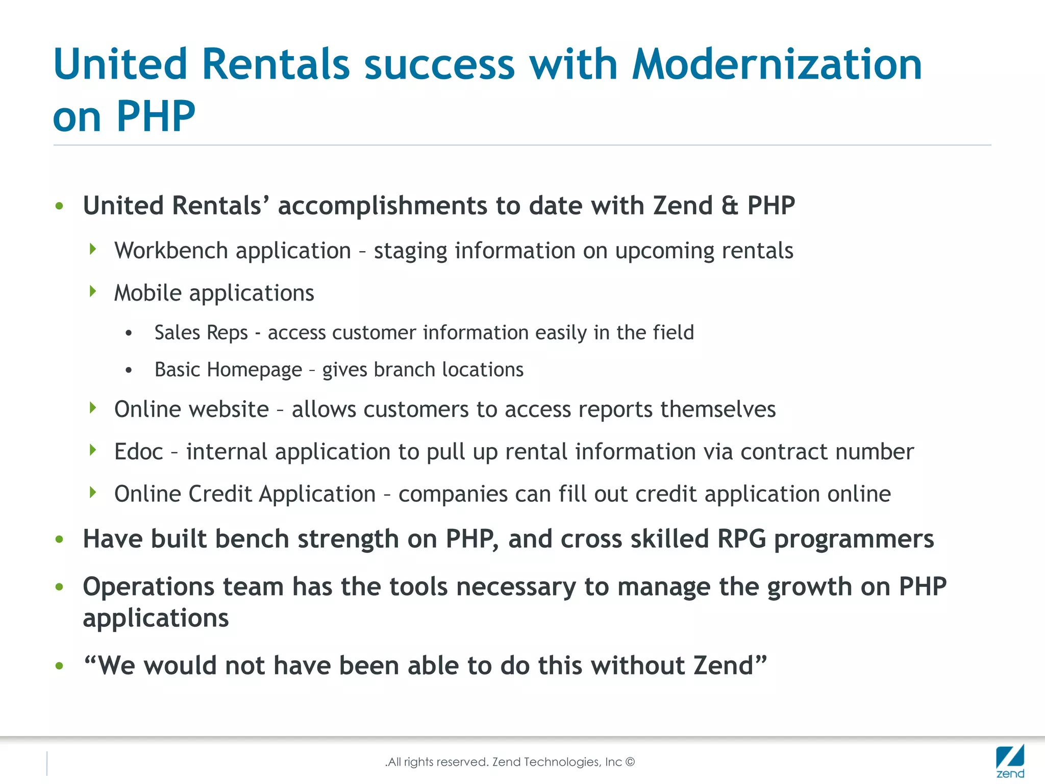 Zend PHP Solutions for IBM i | PPT
