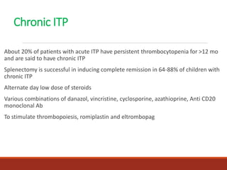 Idiopathic Thrombocytopenic Purpura | PPTX