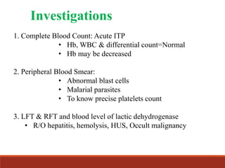 Idiopathic Thrombocytopenic Purpura | PPTX