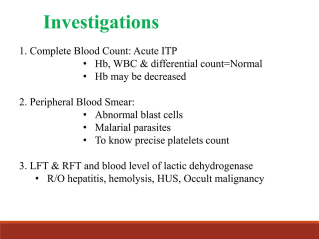 Idiopathic Thrombocytopenic Purpura | PPTX