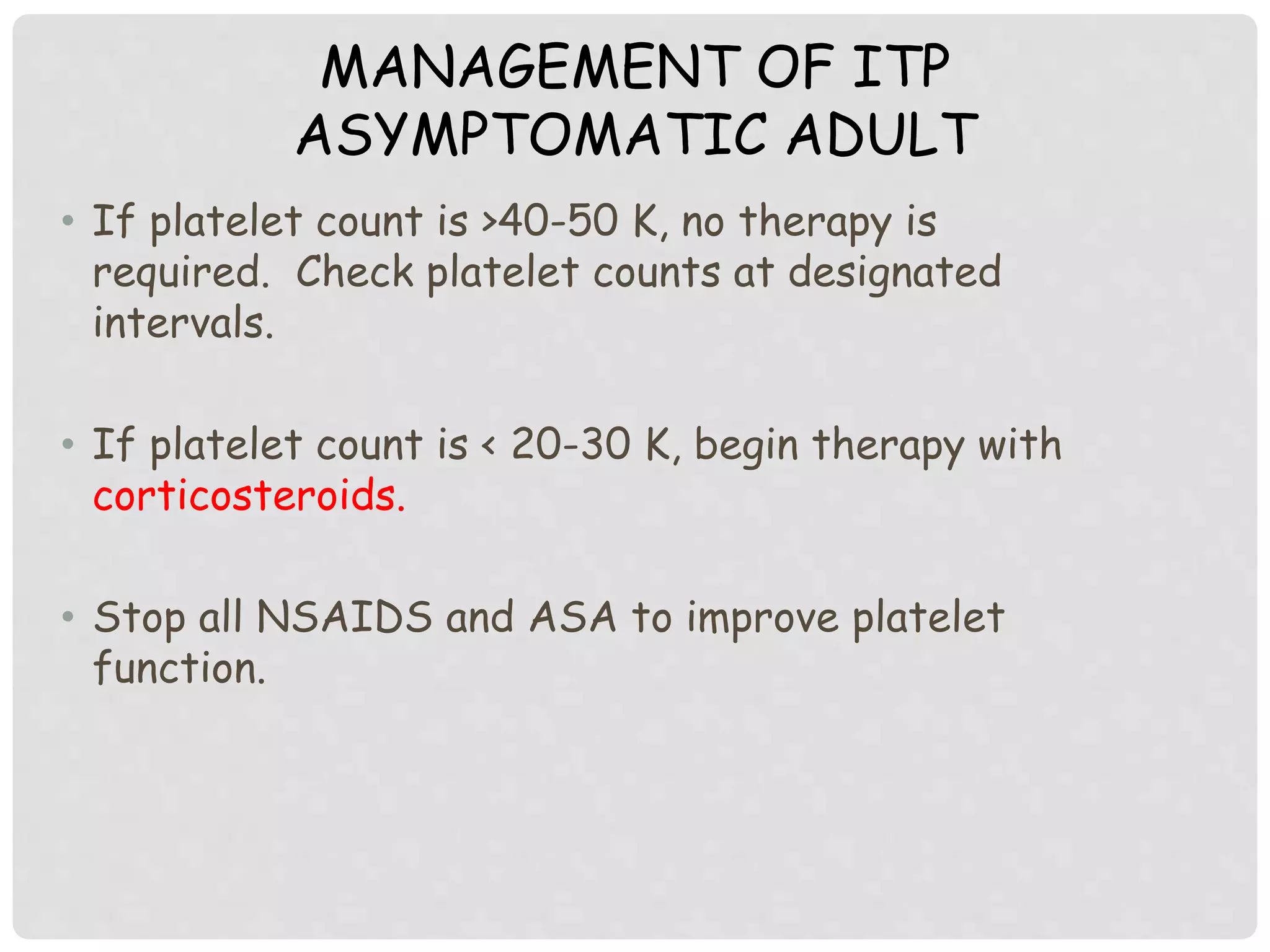 ITP - How to Approach | PPT | Blood Disorders | Diseases and Conditions