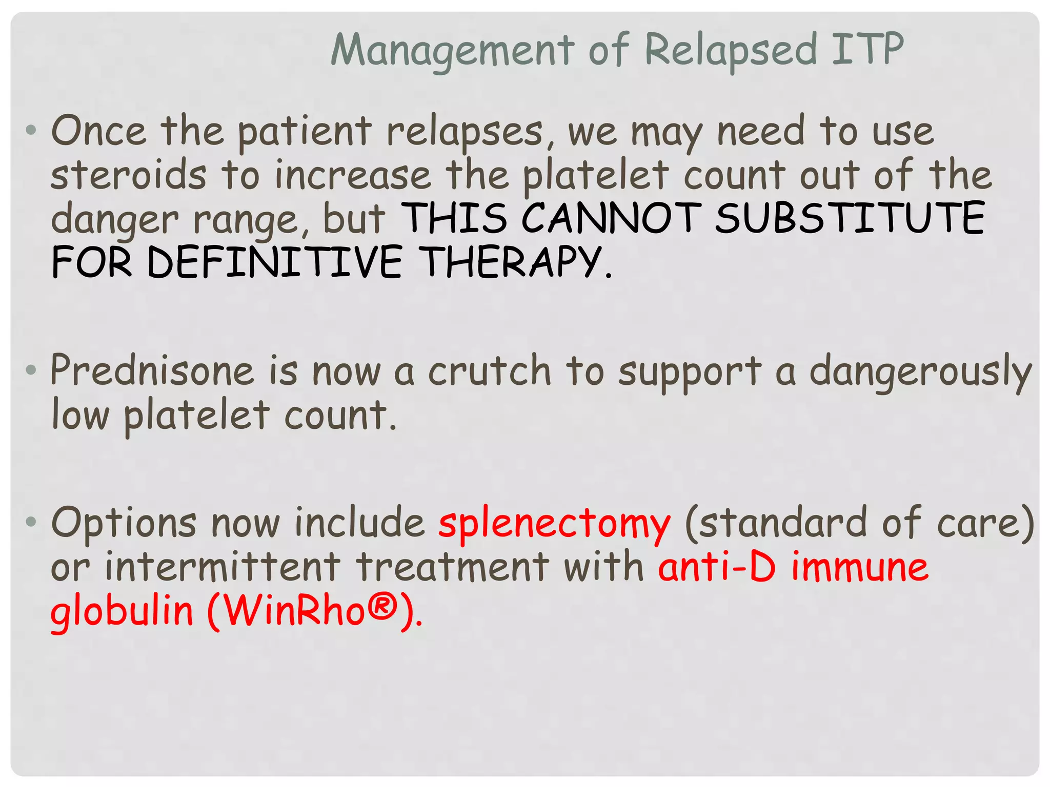 ITP - How to Approach | PPT | Blood Disorders | Diseases and Conditions