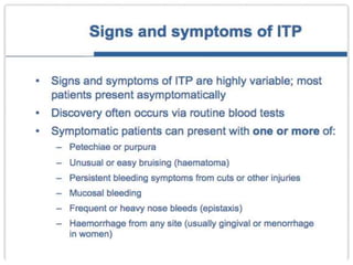 ITP - How to Approach | PPT | Blood Disorders | Diseases and Conditions