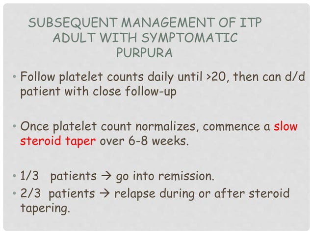 ITP - How to Approach | PPT | Blood Disorders | Diseases and Conditions