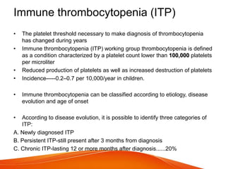 ITP by Dr Sunil Jondhale AIIMS,Raipur | PPT