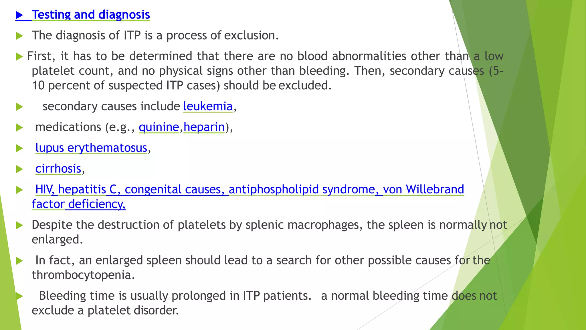 IDIOPATHIC THROMBOCYTOPENIC PURPURA (ITP) | PPTX