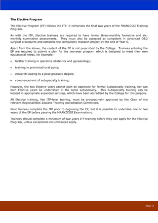 Itp accreditation-itp-elective-training-posts | PDF | Surgery | Medical ...