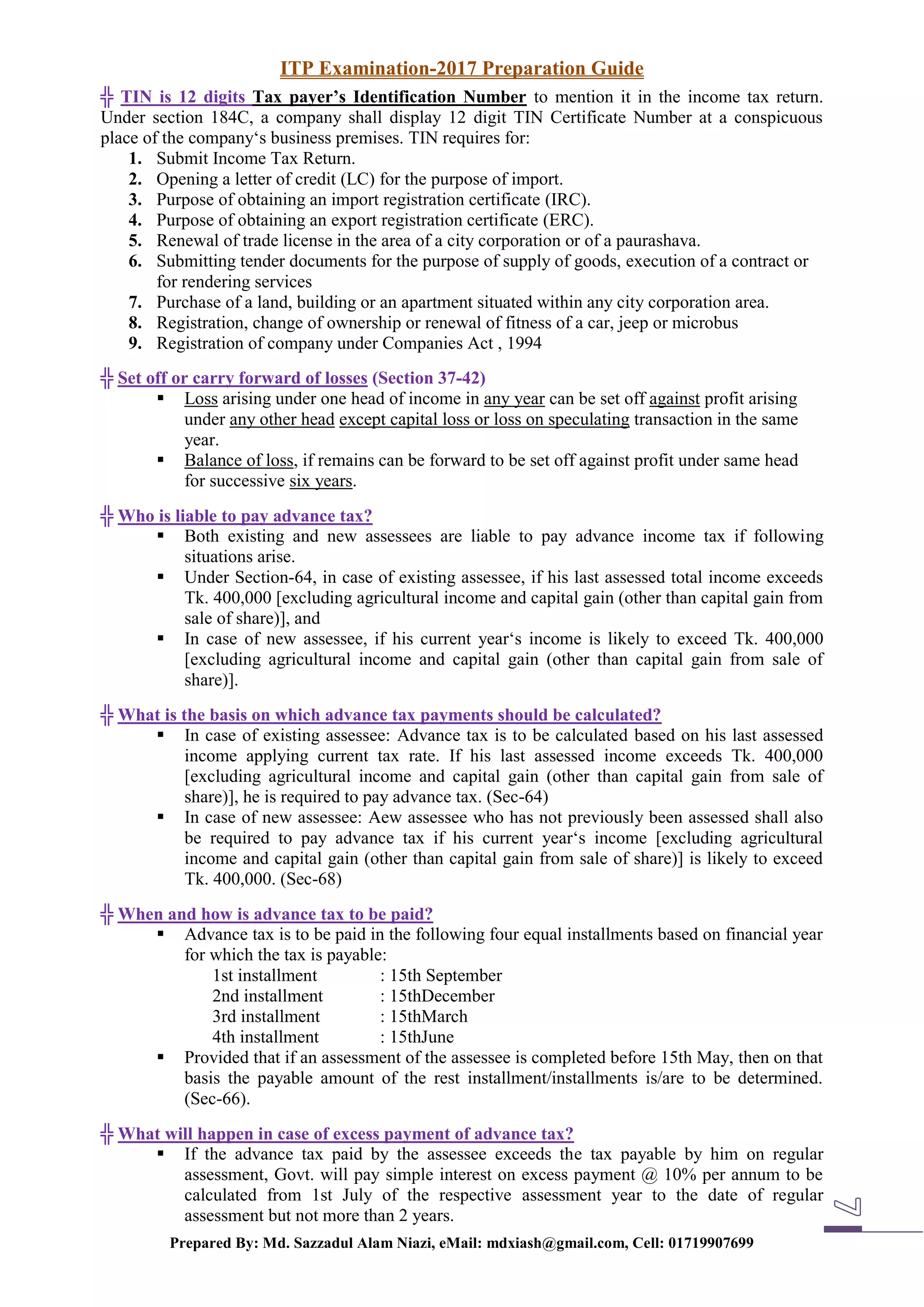 Itp exam-preparation-guide | PDF