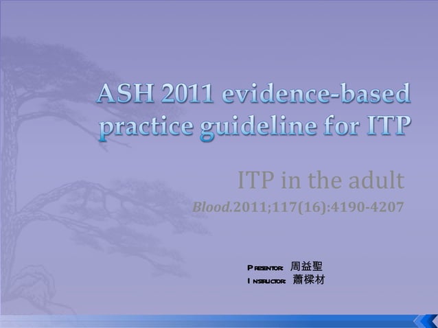 ITP ASH Guideline | PPT