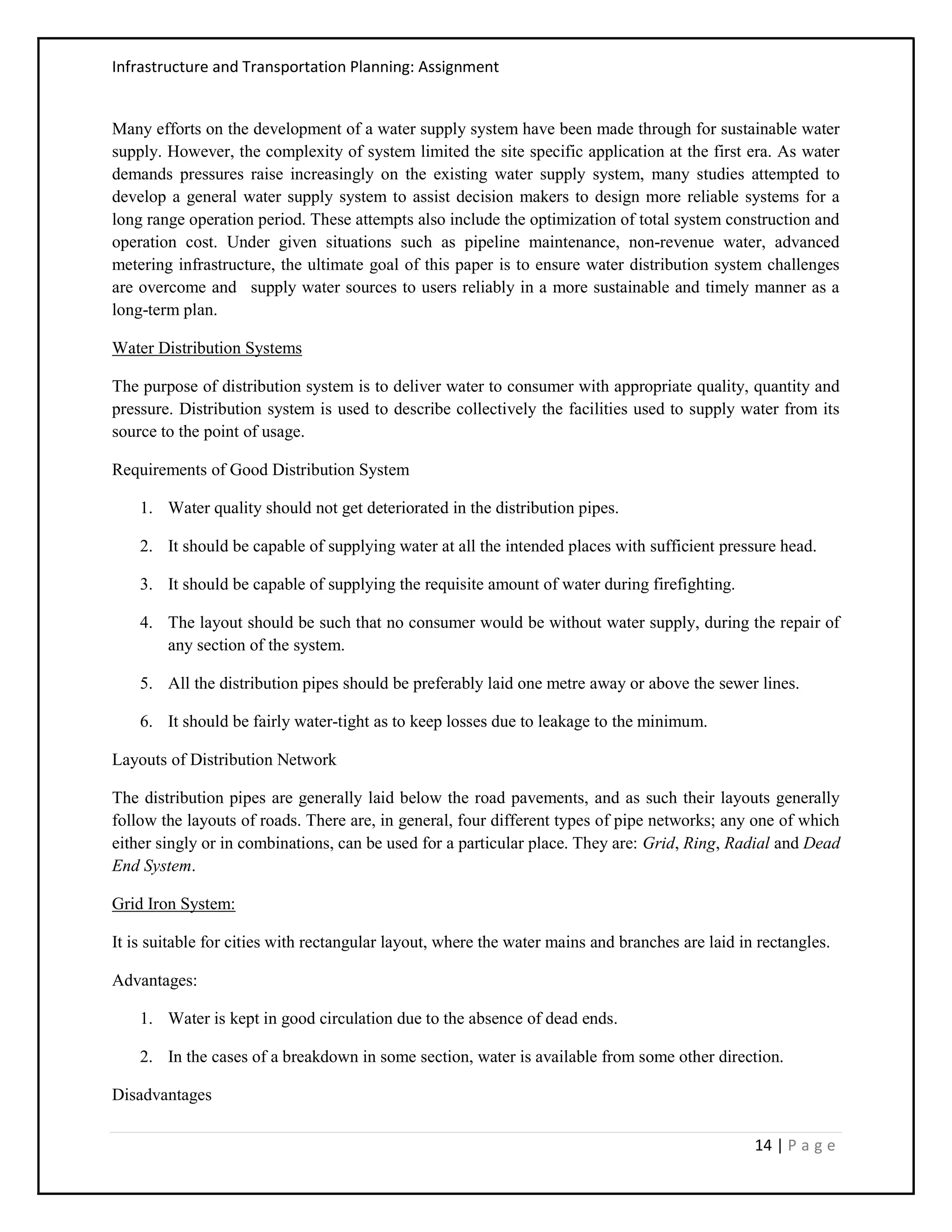 Infrastructure and Transportation Planning Study Notes | PDF