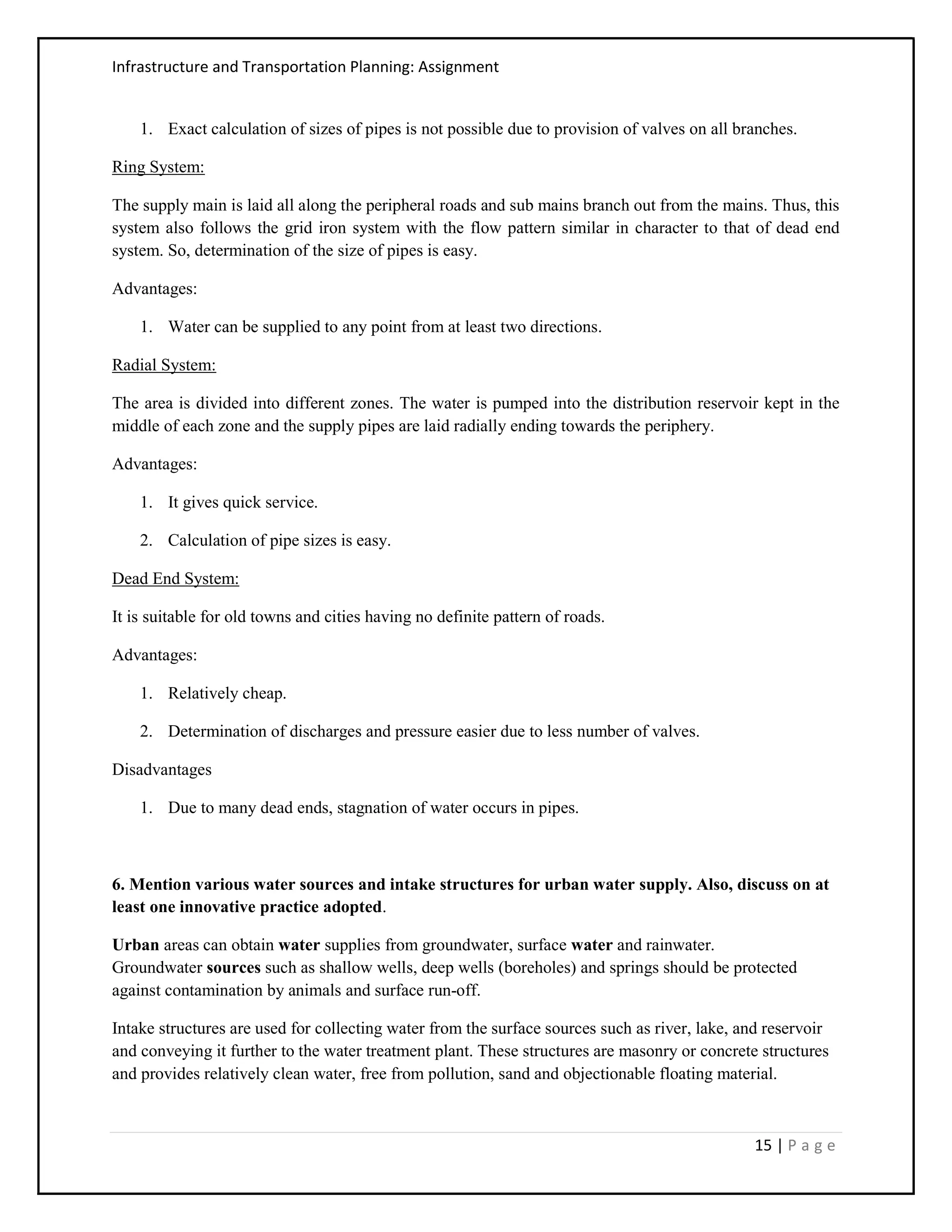 Infrastructure and Transportation Planning Study Notes | PDF
