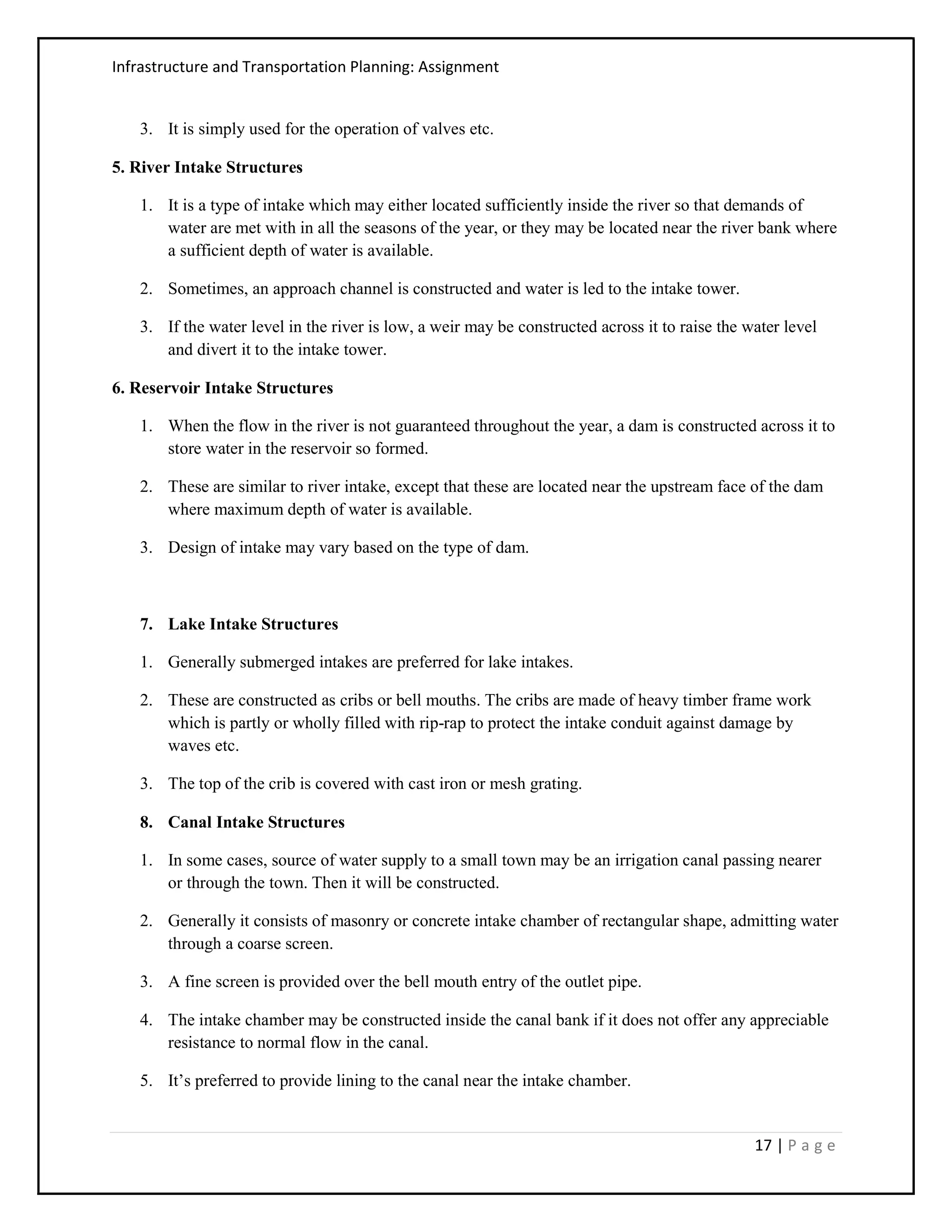Infrastructure and Transportation Planning Study Notes | PDF