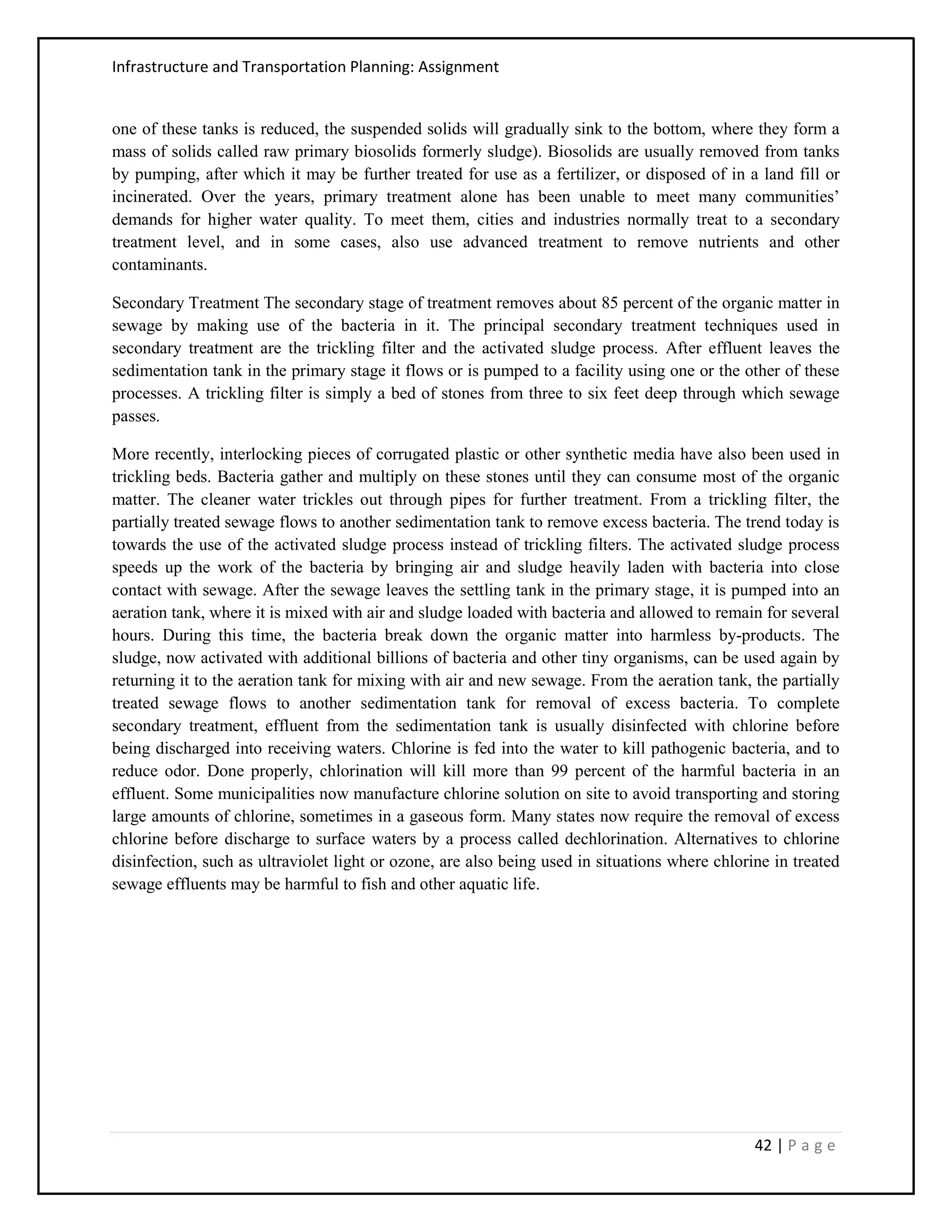 Infrastructure and Transportation Planning Study Notes | PDF