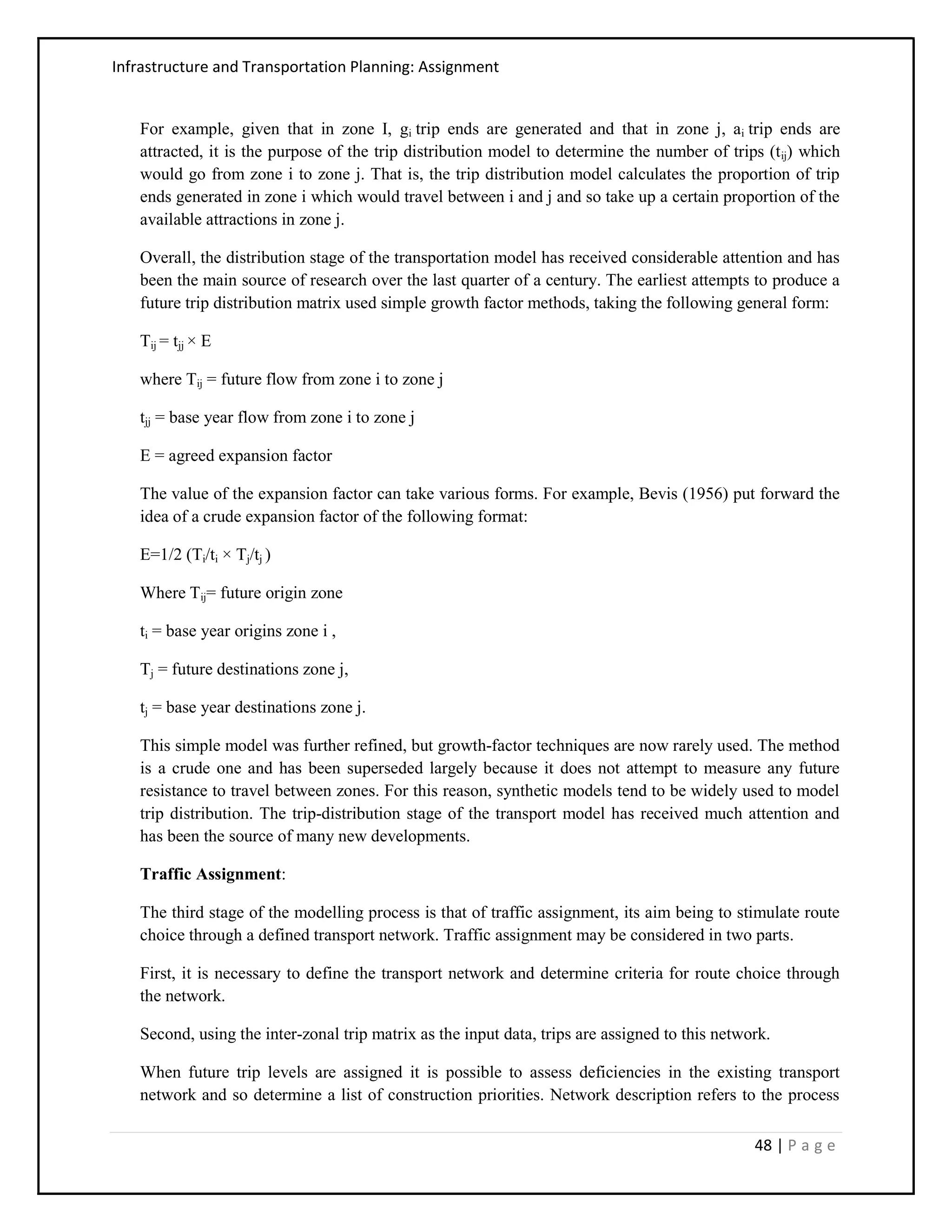 Infrastructure and Transportation Planning Study Notes | PDF