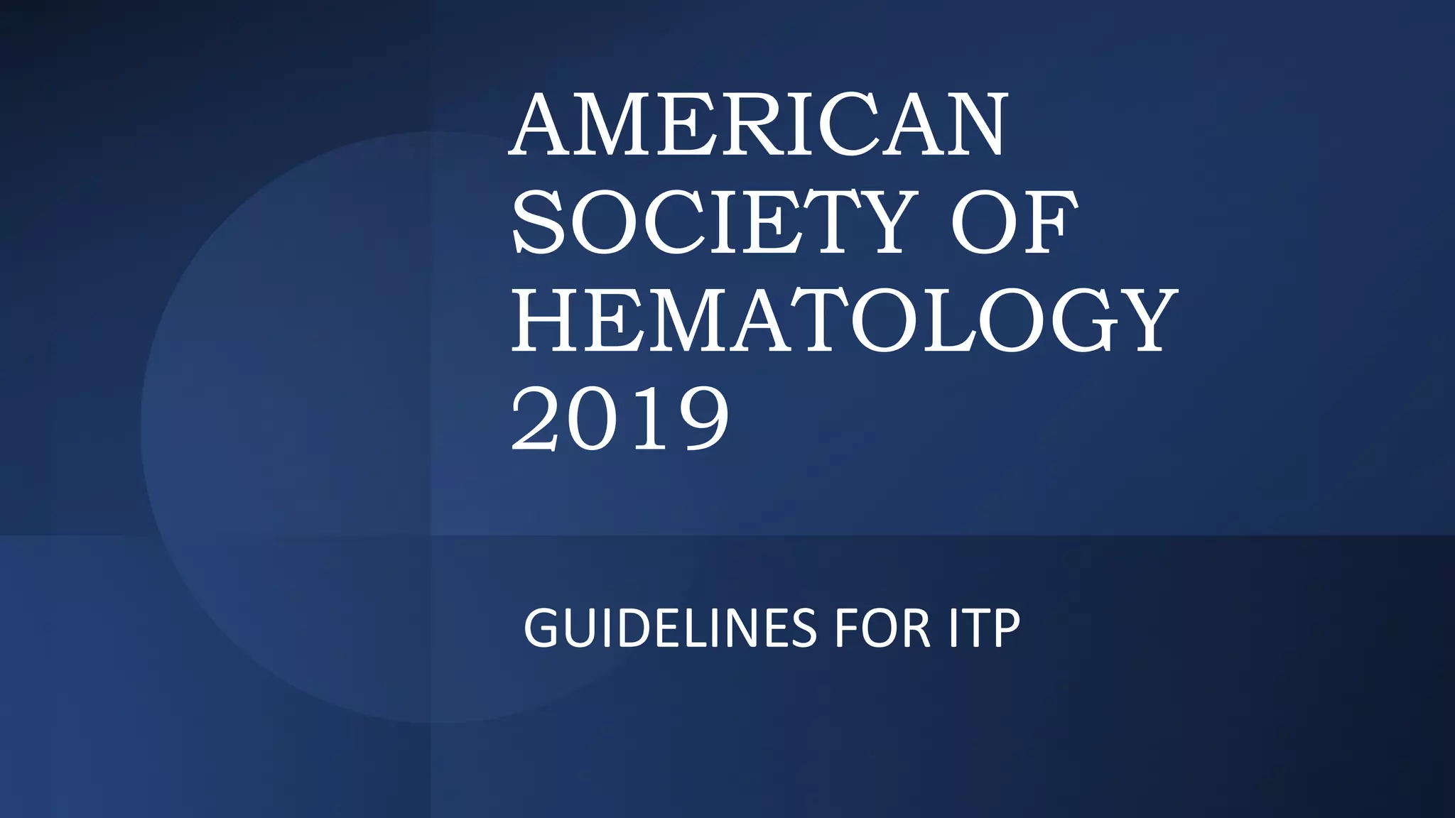 ITP (Immune Thrombocytopenia) | PPTX