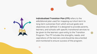 Individualized Transition Plan for SNEd Learners | PDF