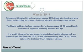 Idiopathic thrombocytopenic purpura | PPTX