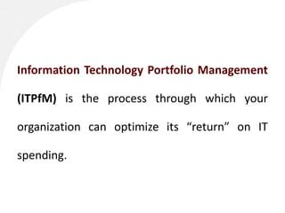 5 Guiding Principles for IT Portfolio Managament | PPTX