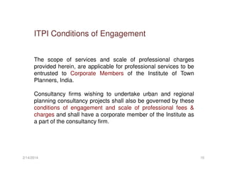 ITPI, Conditions of Engagement and Scale of Professional Fees | PDF