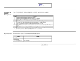 ITP Instance Management Process V2 | PPT