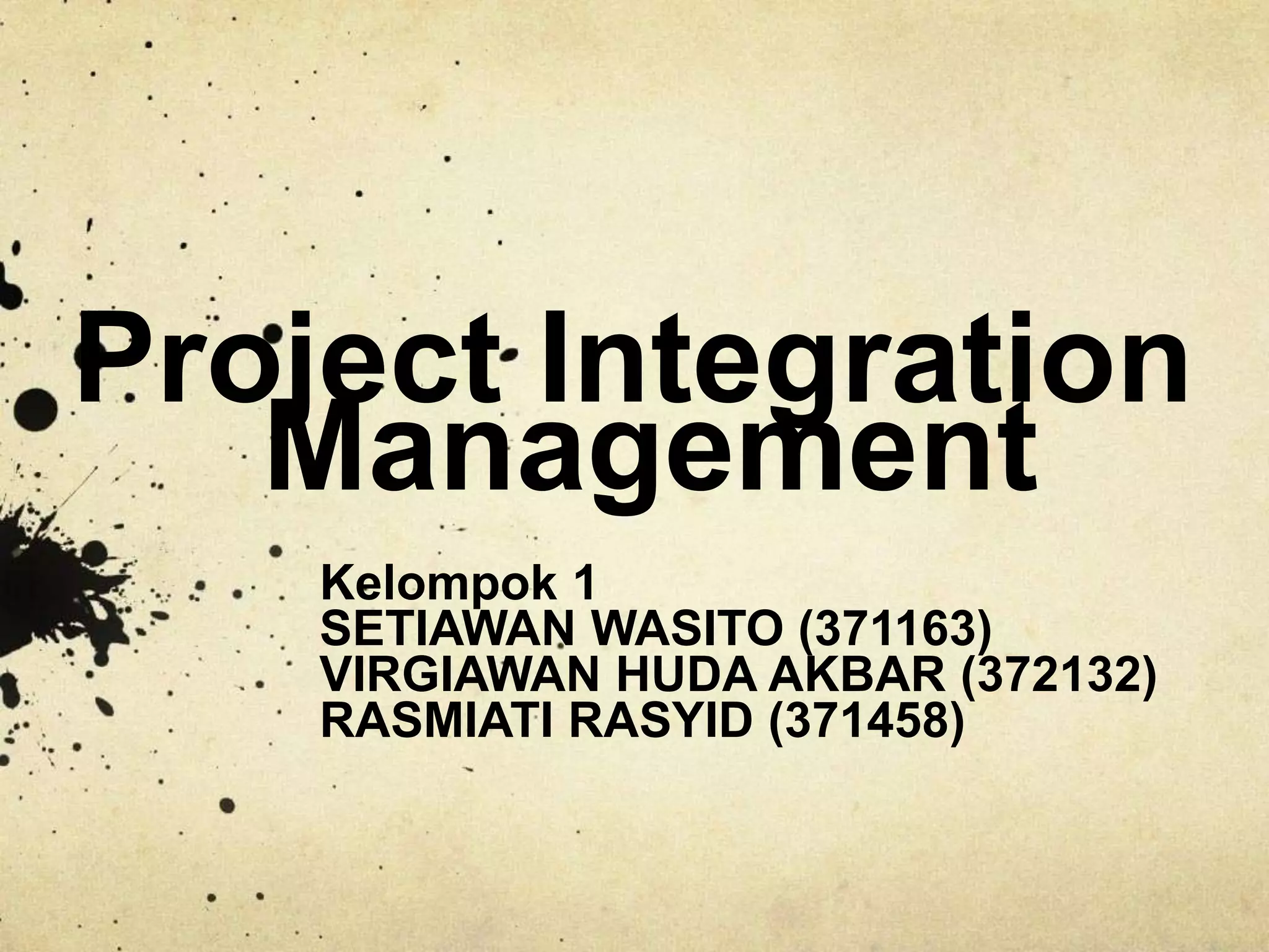 Itpm project integration | PPT