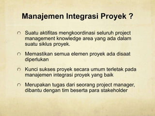 Itpm project integration | PPT