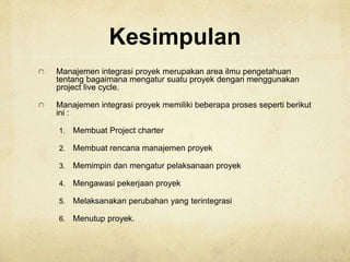 Itpm project integration | PPT