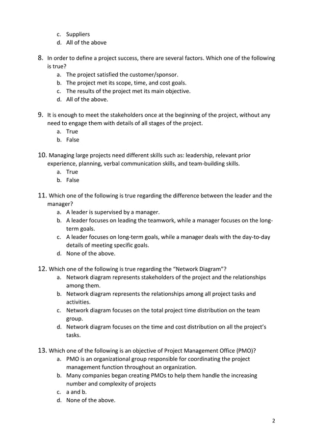 Itpm question bank | PDF
