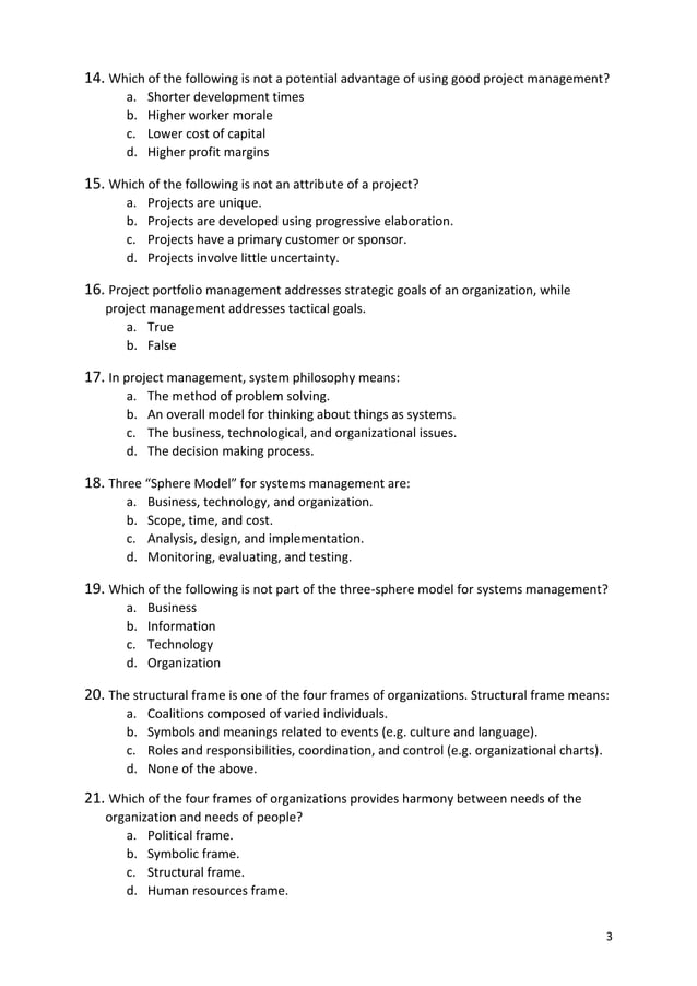 Itpm question bank | PDF