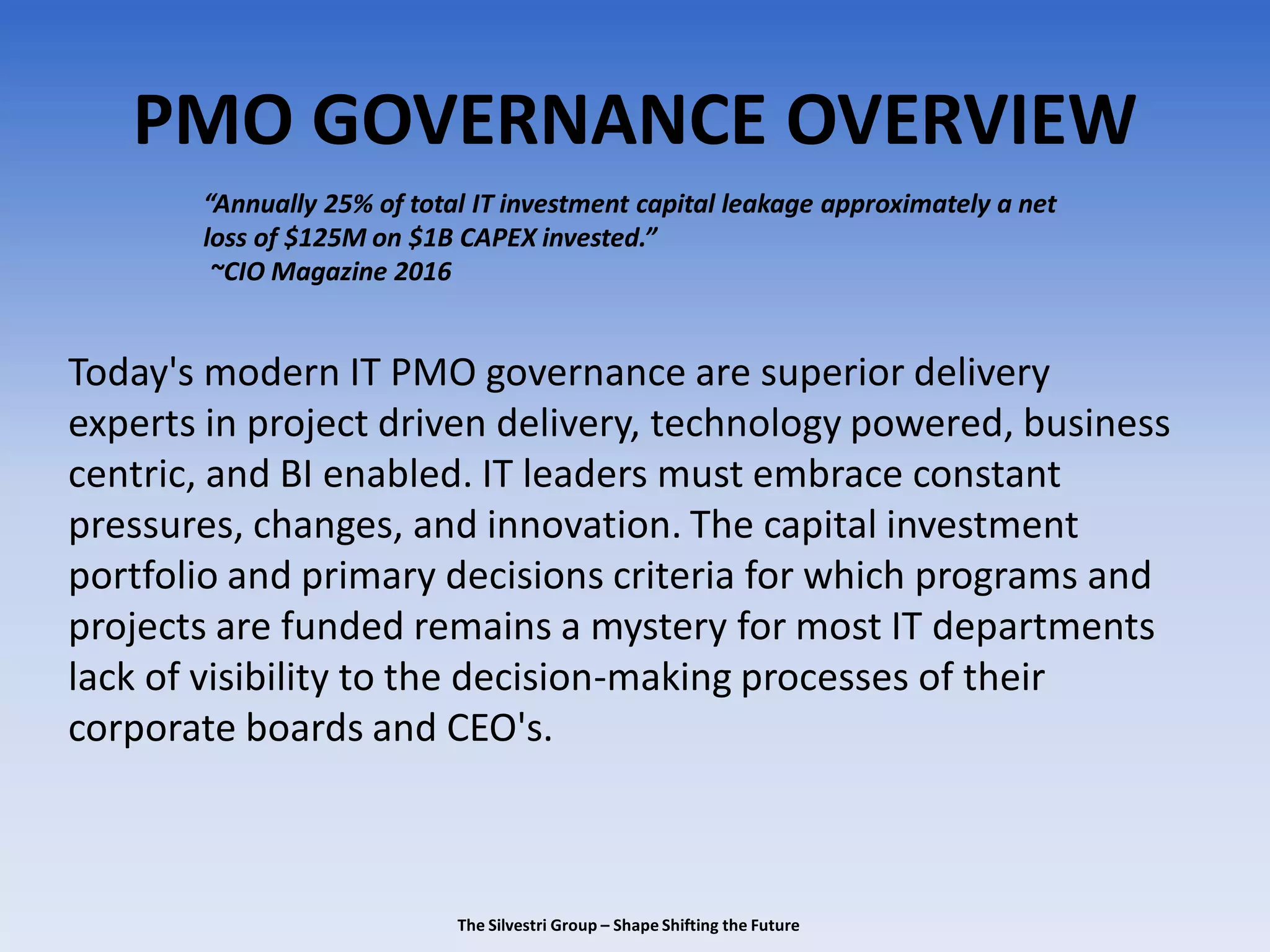 IT PMO Governance | PPT