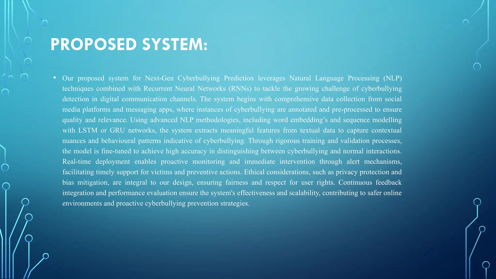 cyberbullying detection using nlp and rnn | PPTX