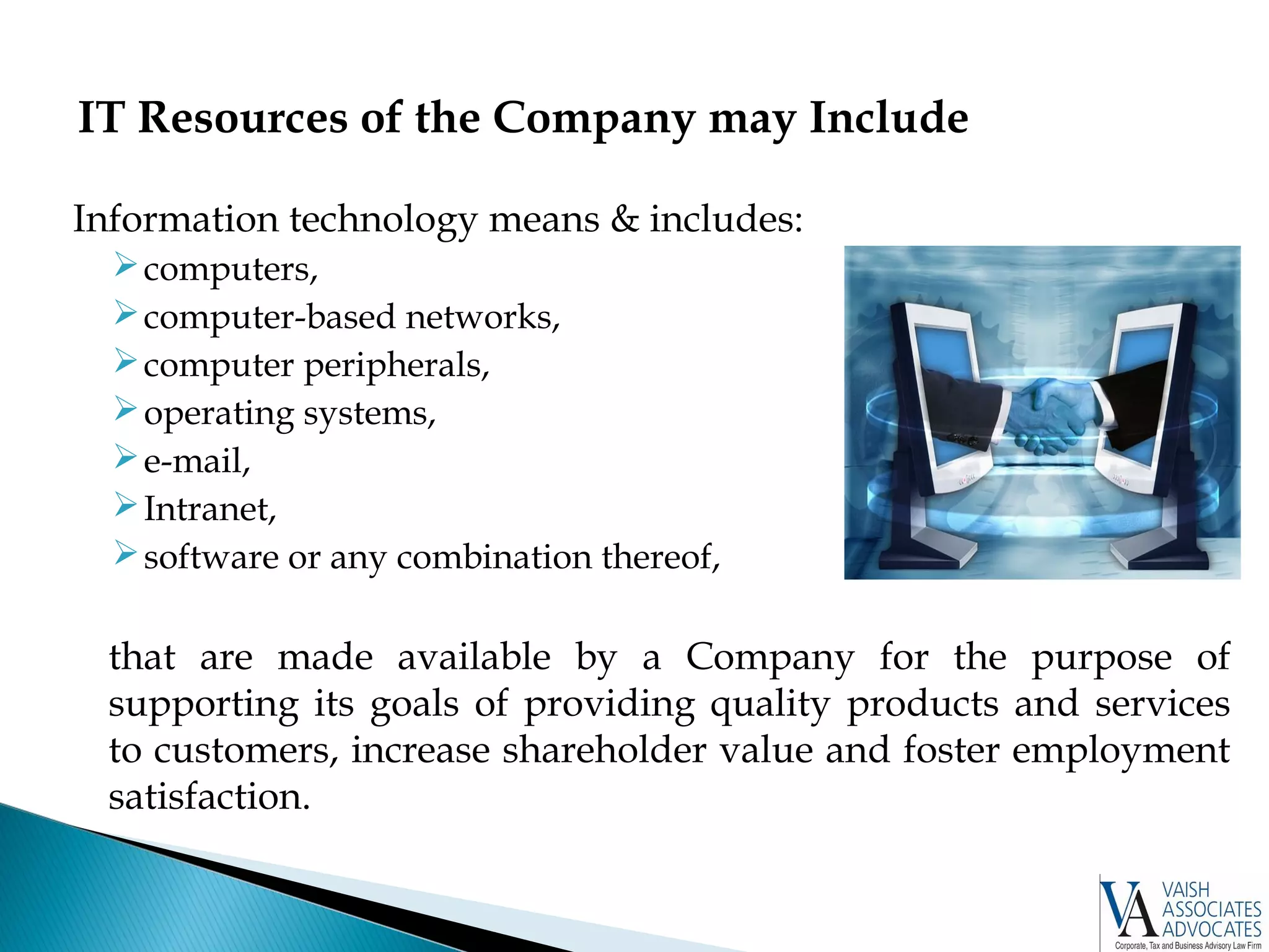 Information Technology Policy for Corporates - Need of the Hour | PPT