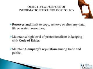 Information Technology Policy for Corporates - Need of the Hour | PPT