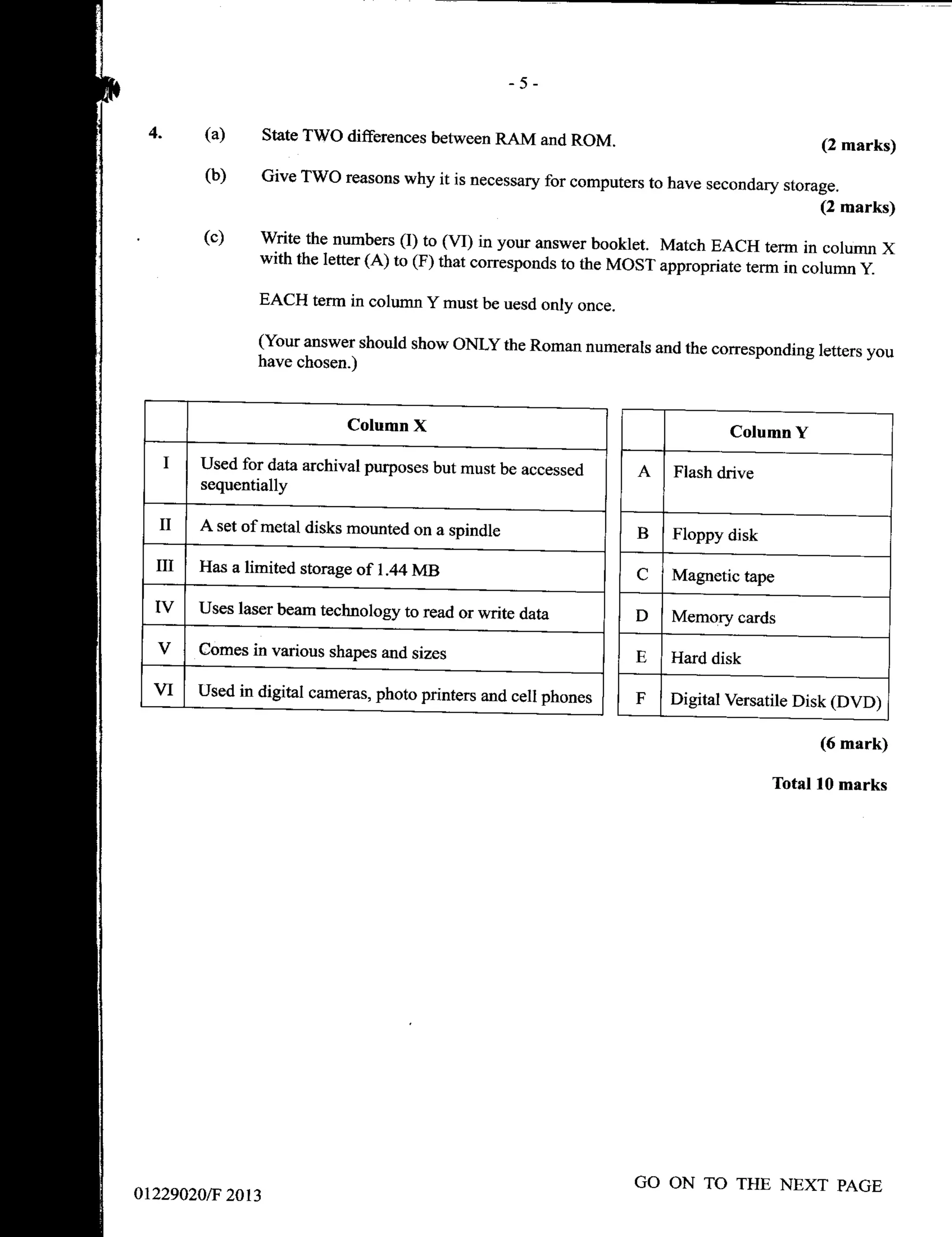 CSEC Information Technology Past Papers | PDF