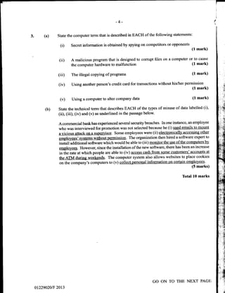 CSEC Information Technology Past Papers | PDF