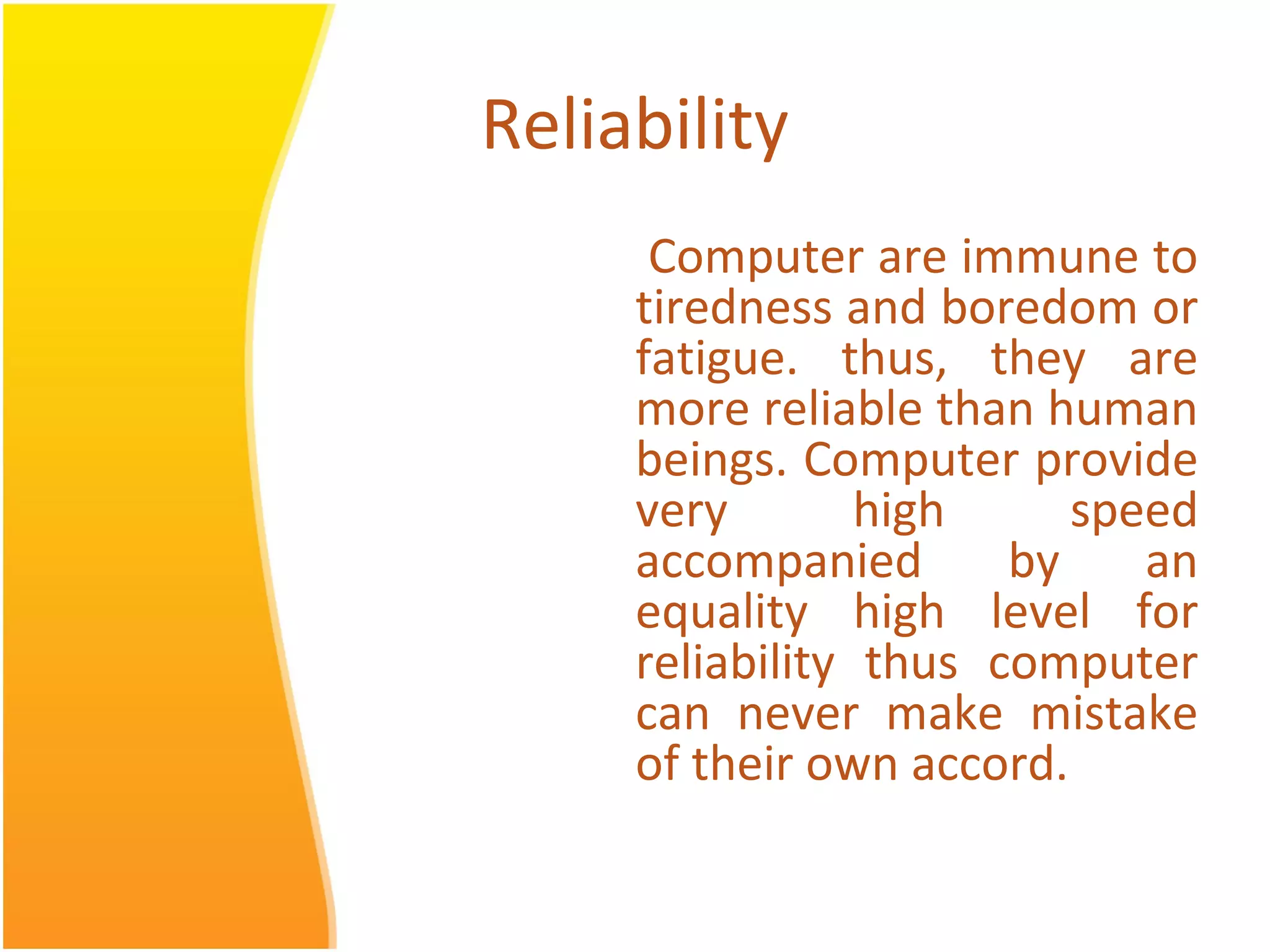 characterstics of computer | PPT