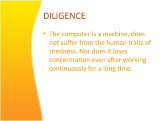 characterstics of computer | PPT