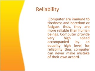 characterstics of computer | PPT
