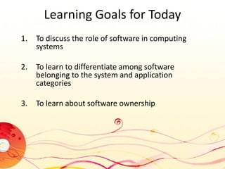 categories of computer software | PPT