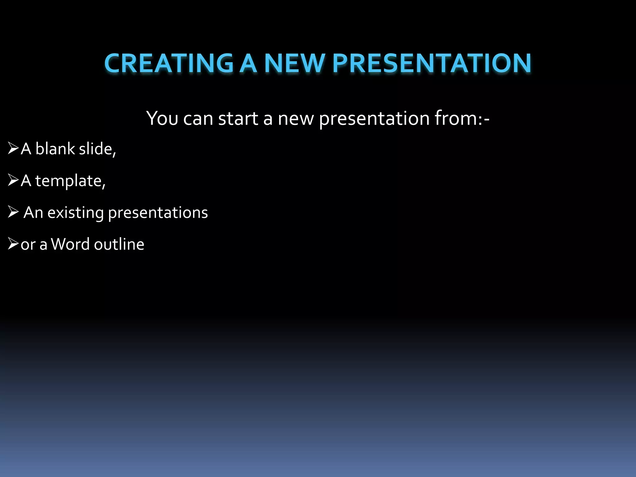 Microsoft Power Point 2007 (Basics) | PPTX